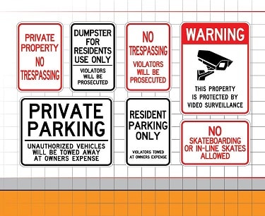 Property Signs — Infrastructure Signs