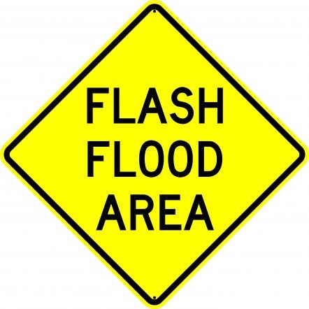 Flash Flood Area Sign- W35 — Infrastructure Signs