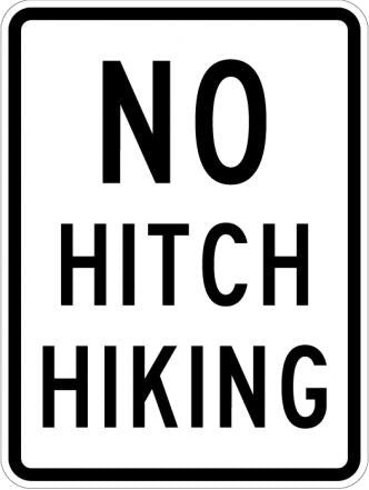 No Hitchhiking Sign- R9-4 — Infrastructure Signs