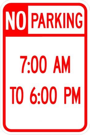No Parking (Time Limit) Sign - R7-101 — Infrastructure Signs