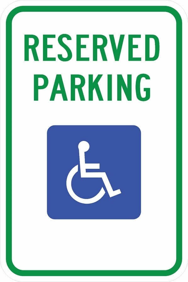 North Dakota Handicap Parking Sign- R7-8 Nd — Infrastructure Signs