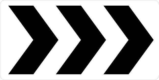 Roundabout Directional Arrow (3 Chevrons) Sign- R6-4a — Infrastructure ...