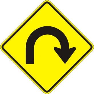 Harpin Curve Sign- W1-11R — Infrastructure Signs