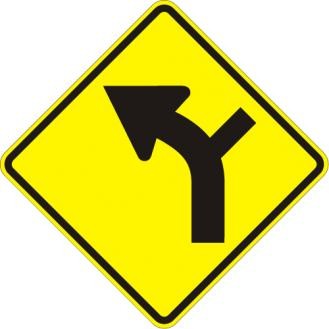 Horizontal Alignment Sign- W1-10L — Infrastructure Signs