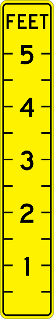 Flood Gauge Sign- W8-19 — Infrastructure Signs